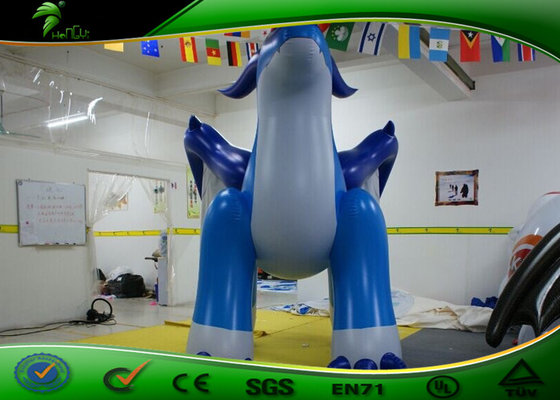 10ft Tall Gaint Inflatable Cartoon Characters Blue Zenith Dragon Toy