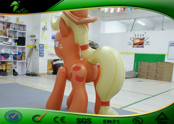 ODM Children Inflatable Cartoon Characters , Yellow Inflatable Horse Toy  For Kids