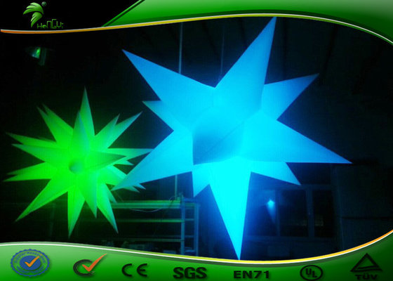 Dia 2m  Inflatable Lighting Decoration Star Shaped Light For Event