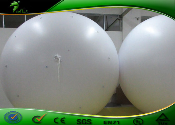 White Logo Printed Banner 2.7m Inflatable Helium Advertising Air Balloon
