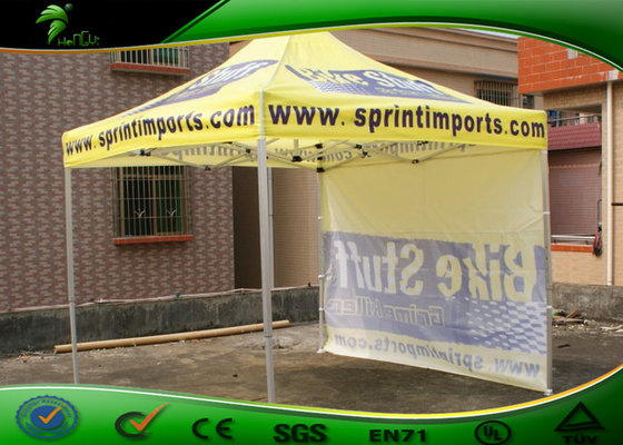 Temporary Outdoor 3m × 3m Yellow Garden Canopy Tent With Logo Printing