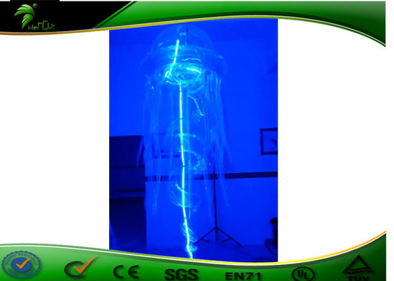 Beautiful Transparent Inflatable Jellyfish Lighting Decoration Double Stitching