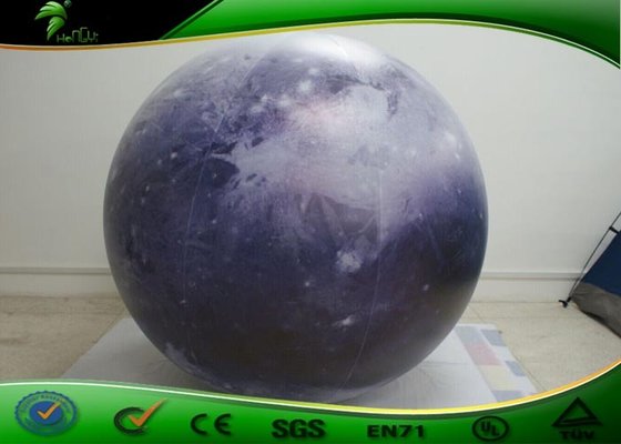 Ground Standing Moon Inflatable Advertising Air Balloon For Study / Display / Promotion