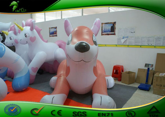 Water Proof Red Blow Up Cartoon Characters Giant Inflatable Dog Toys