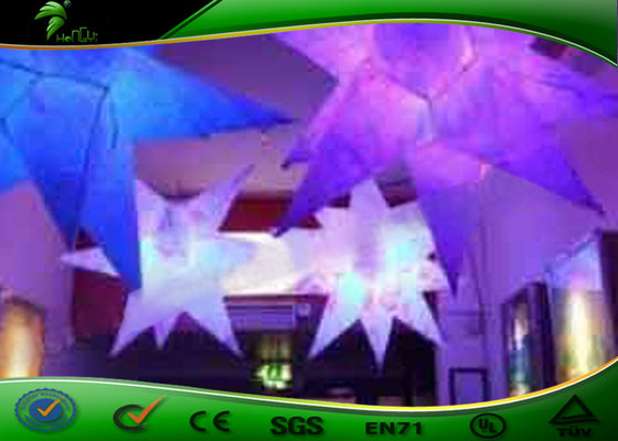 White LED Inflatable Party Decorations Diameter 2m / Inflatable PVC Star Lights