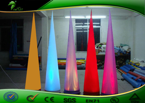 Beautiful Inflatable Lighting Decoration , Inflatable Party Decoration LED Cone