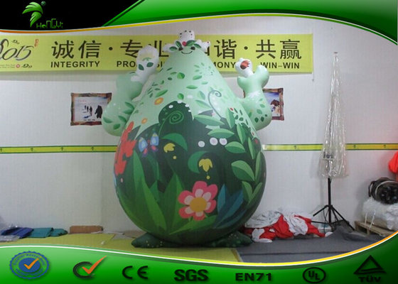 Green Inflatable Cartoon Characters Model 0.25mm PVC For Commercial Advertising
