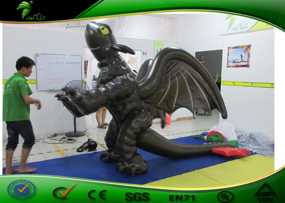 Vivid Inflatable Cartoon Characters , Inflatable Toothless Dragon Costume