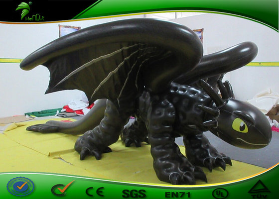 Two Layer PVC Inflatable Cartoon Characters Toothless Dragon Costume