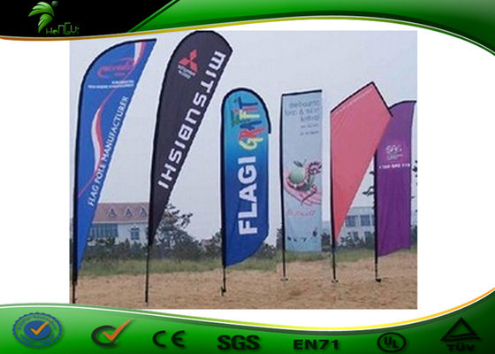 PVC Outdoor Flag Banners , Custom Printing Outdoor Teardrop Banner