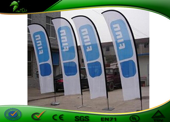 PVC Outdoor Flag Banners , Custom Printing Outdoor Teardrop Banner