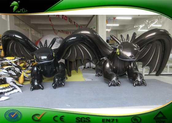 Black Inflatable Cartoon Characters Inflatable Toothless Dragon