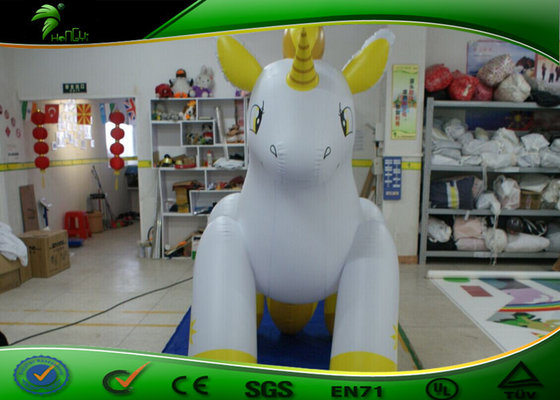 7'' Tall Cute Unicorn Inflatable Cartoon Characters With Strong PVC Tarpaulin