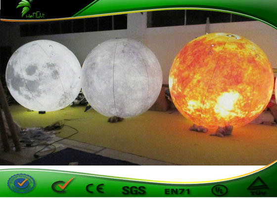 Heat Sealing Advertising Inflatable Planet 1.5m Floating Helium Balloon