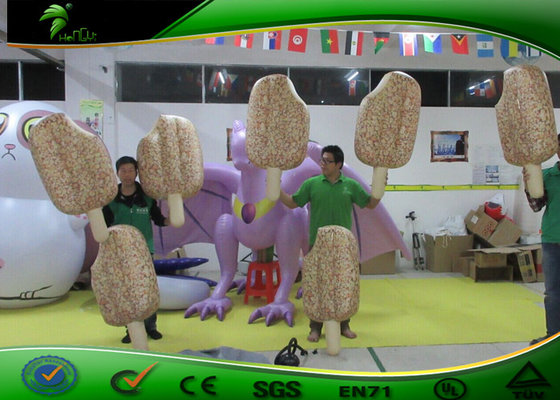 Commercial Inflatable Shapes , Custom Made Interesting Inflatable Ice Cream