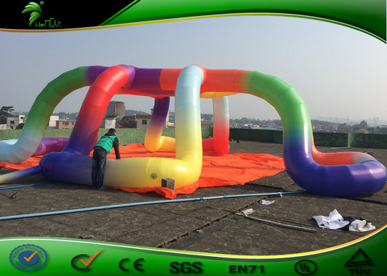 Oxford Cloth Inflatable Air Tent , Rainbow Color Inflatable Dome Tent