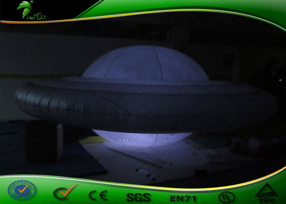 Decorative Giant Inflatable Advertising Balloons , Flying UFO Shaped Inflatable Helium Balloons