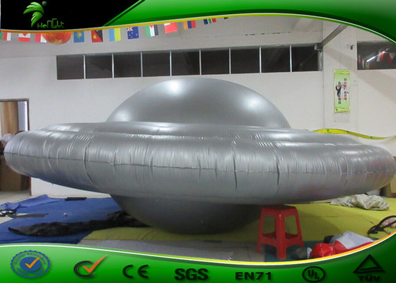 Decorative Giant Inflatable Advertising Balloons , Flying UFO Shaped Inflatable Helium Balloons