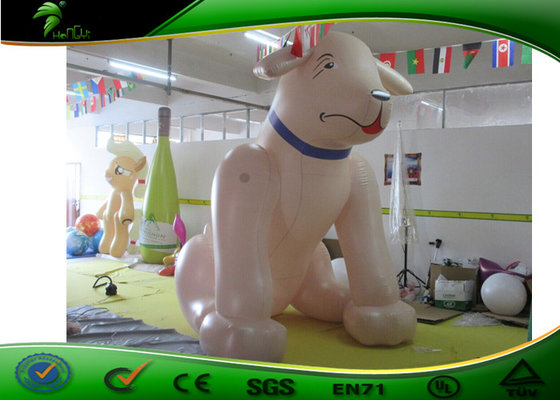 PVC 0.4mm Inflatable Cartoon Characters , 60 Inch Height Inflatable Ice Cream Dog