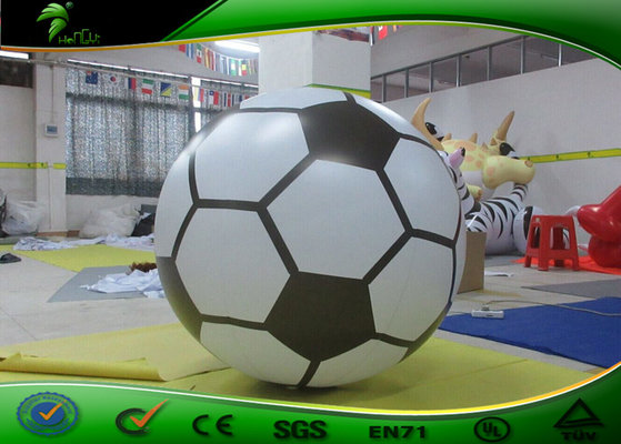 Giant PVC Inflatable Water Toys , Dia 1.2m Inflatable Footballl Shape Beach Ball