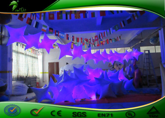 Advertising Decorative Inflatable Star With LED Light Waterproof