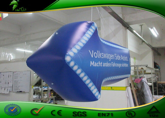 Blue Inflatable Arrow Strong Durable 0.18mm PVC Hanging Balloons