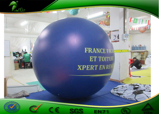 Portable Inflatable Advertising Balloons Blue Vinyl Floating Helium Balloon