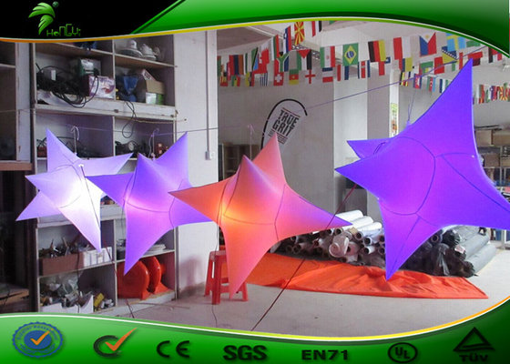 Cute Inflatable Lighting Decoration Color - Changing Inflatable Hanging Star Lights
