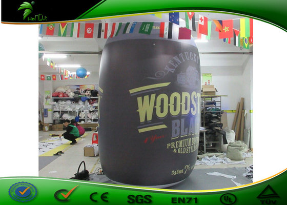 4mH Advertising Custom Giant PVC Inflatable Shapes / Inflatable Beer Can Balloon For Promotion
