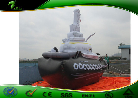 15 Feet PVC 0.4MM Floating Inflatable Tug Boat Balloon For Water Park
