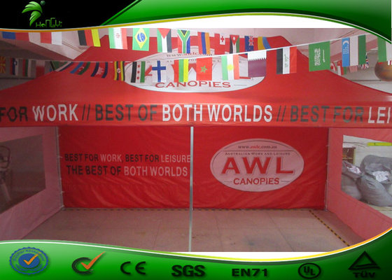 10ft*20ft Red Folding Canopy Tent / Large Pop Up Tent For Trade Show