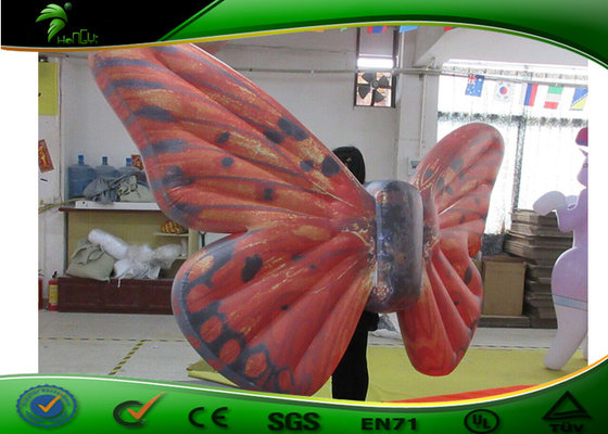 Vivid Inflatable Cartoon Characters , Digital Printing Inflatable Butterfly Wing Model