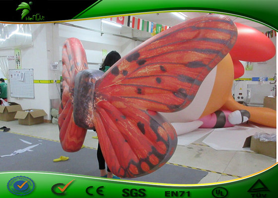 Vivid Inflatable Cartoon Characters , Digital Printing Inflatable Butterfly Wing Model