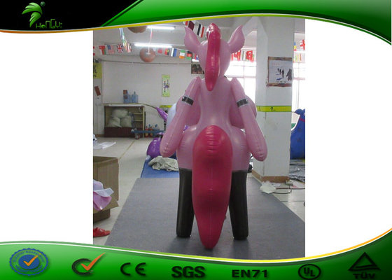 Attractive Pink Sexy Animal Cartoon Inflatable Pig With Waterproof PVC Material