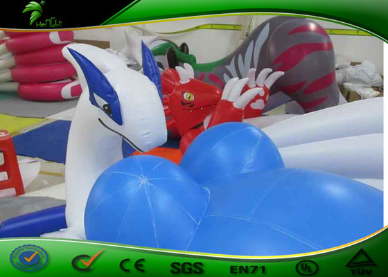 3m Sexy Blue Inflatable Cartoon Characters Pokemon Lugia Animal , SGS