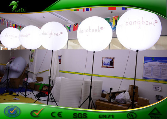 Outdoor Inflatable Lighting Decoration , Inflatable Advertising LED Balloon Stand Lights