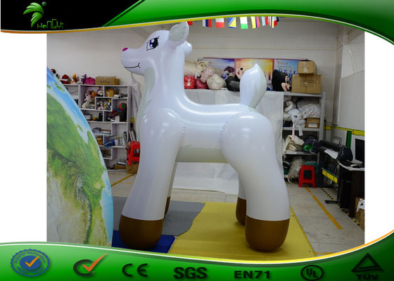 H.120cm Inflatable Cartoon Characters Christmas Reindeer White Metal Deer