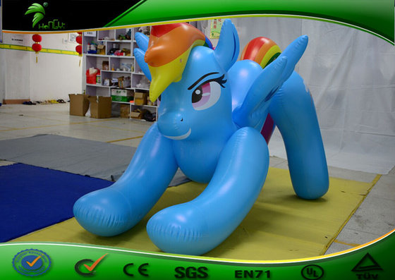 Inflatable Cartoon Characters / Cool Blue Inflatable Horse / Inflatabele Dragon Toy Animal Custom For Event