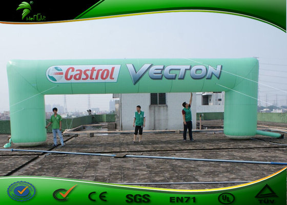 Customized 2M High Inflatable Arches Green PVC For Outdoor Activity