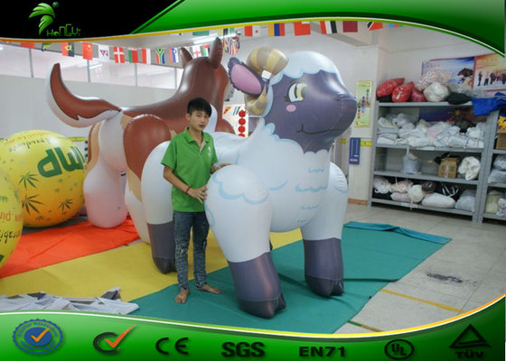 White Lovely Inflatable Sheep Large Inflatable Animals Customized