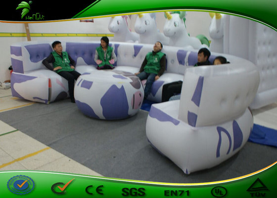 Inflatable Shapes / Waterproof White Inflatable Sofa Bed / Gaint Inflatable sleeping Sofa Chair For Rest