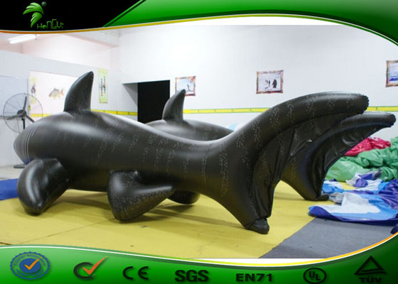 Inflatable Water Toys / 3m Long Black Inflatable Shark / Giant Inflatable Animal Toy Shark for Event