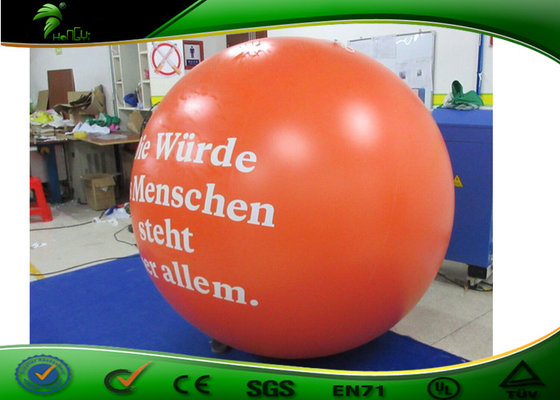 EN71 PVC Orange ball Custom Design Inflatable Printed Balloon