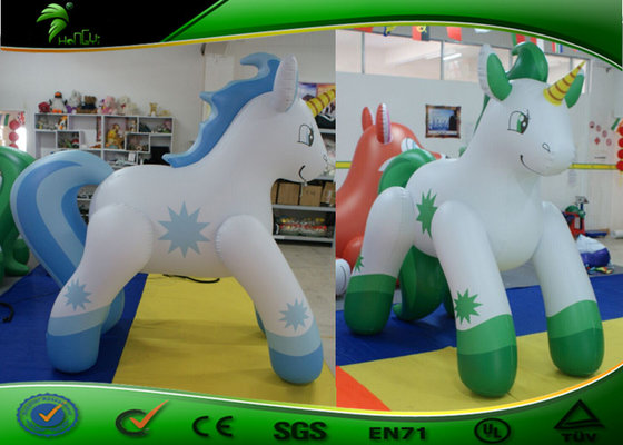 Cute Green PVC Inflatable Horse Inflatable Animal Toy For Kids