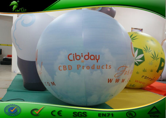 Customized Inflatable Advertising Balloons Portable White Inflatable Blue Balloon