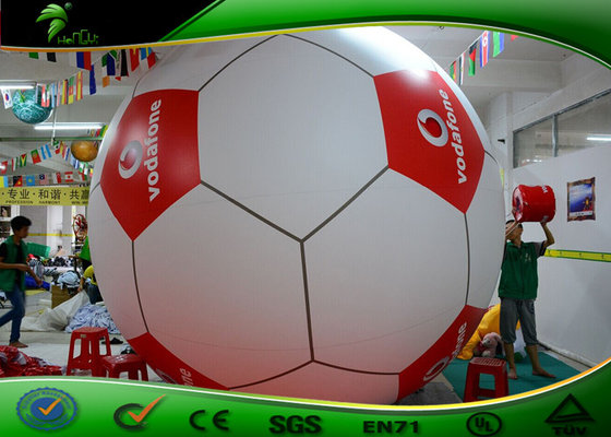 Inflatable Advertising Balloons / Giant PVC Inflatable Water Toys , Dia 1.2m Inflatable Footballl Shape Beach Ball