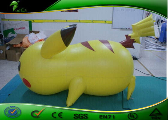 Kids Inflatable Cartoon Characters PVC Lovely Yellow Inflatable Pikachu