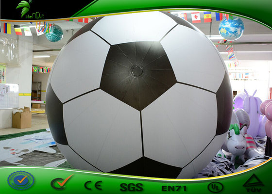 Giant PVC Inflatable Football / White Inflatable Shape Beach Balloon