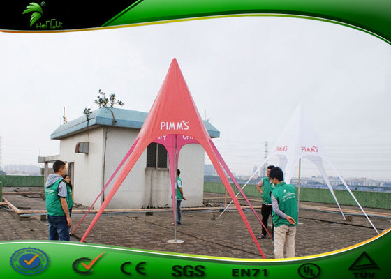 Pink Single Top Outdoor Aluminium Star Shade Tent EN71 For Event