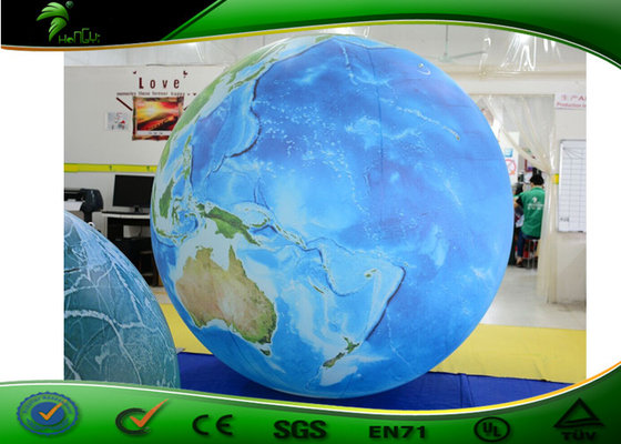 Blue Hanging Inflatable Lighting Decoration Ball Inflatable LED Earth